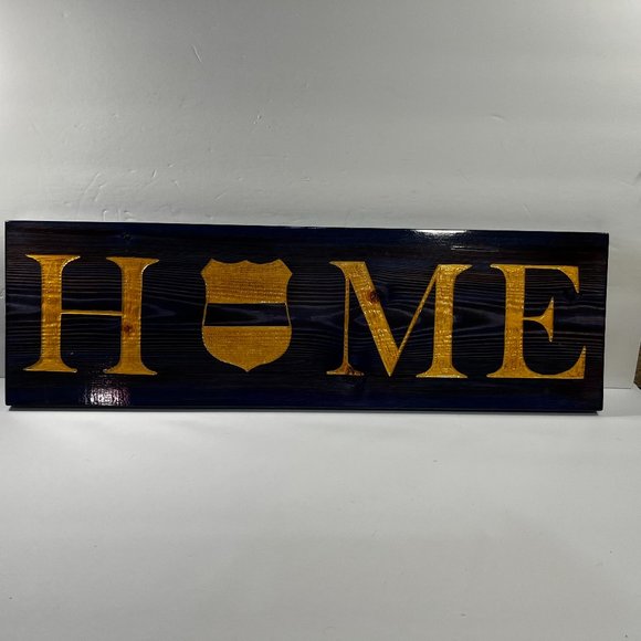 R Knot Designs | Accents | Home Police Law Enforcement Wood Wall Decor ...